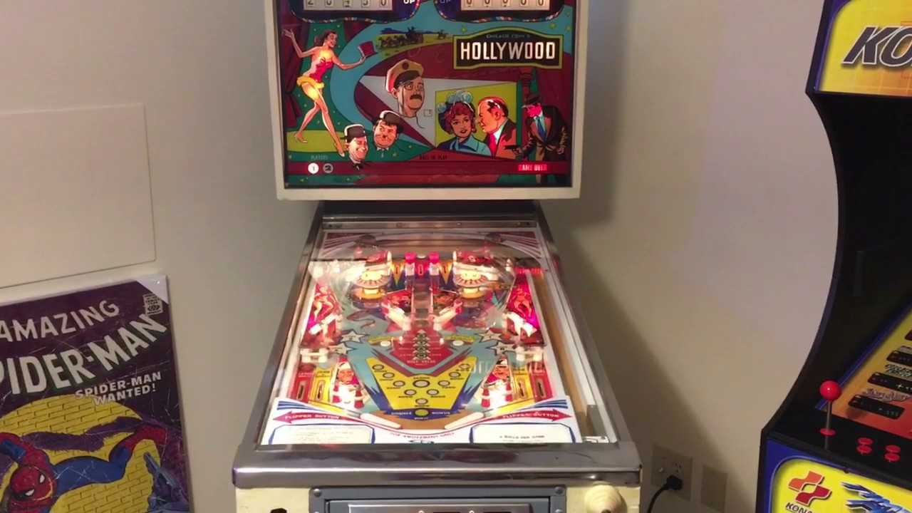 1976 Chicago Coin Hollywood Pinball Machine - Working 100%!!! - YouTube