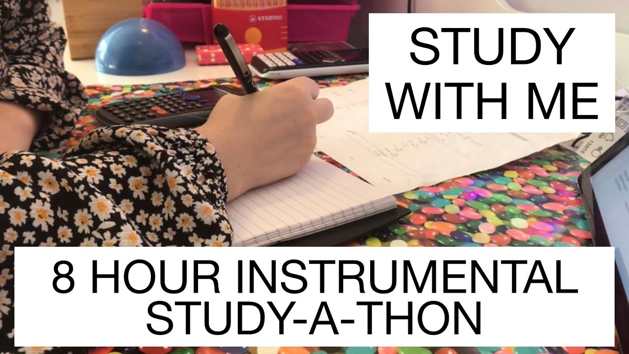 Real time 8 hour study with me - instrumental version - YouTube