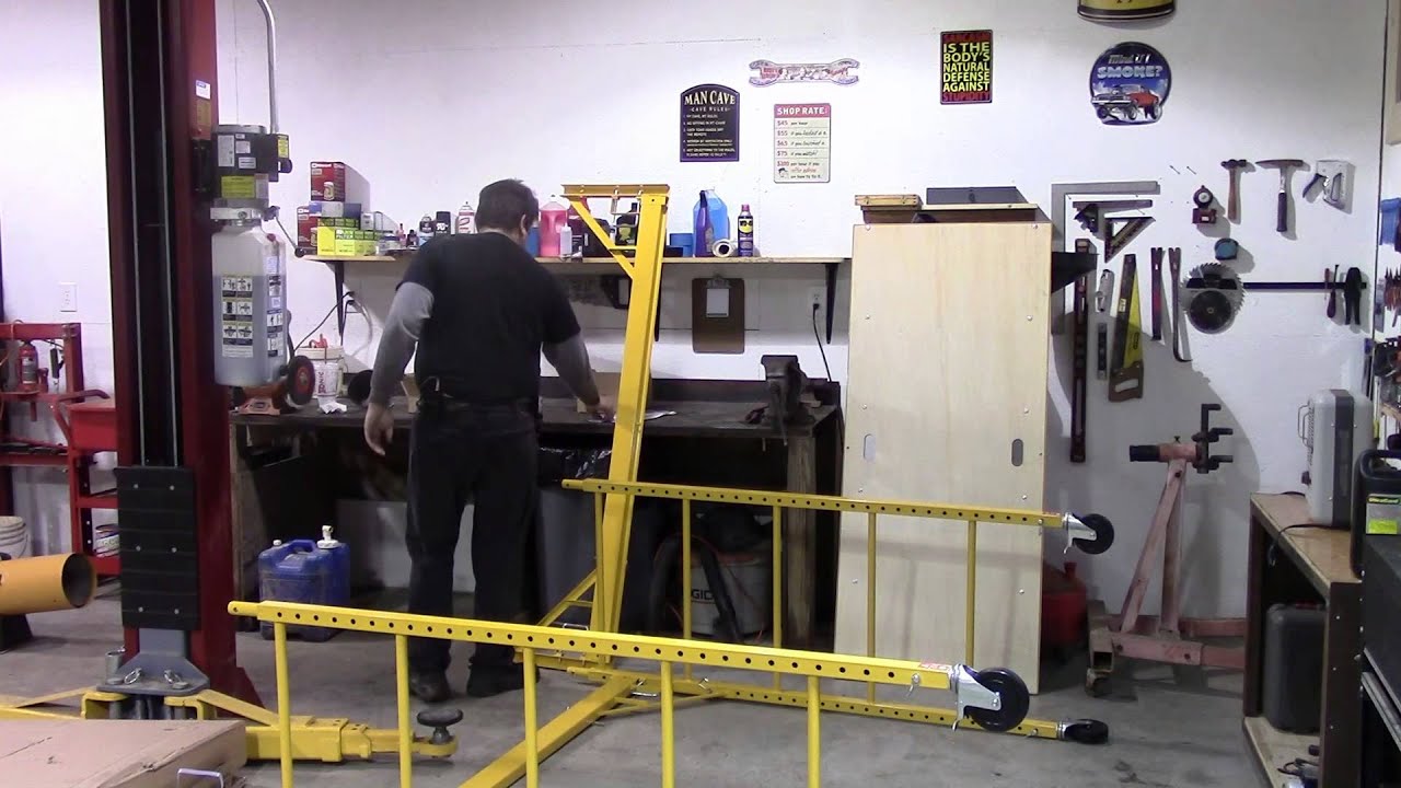Unboxing a portable scaffold for the workshop and the house. - YouTube