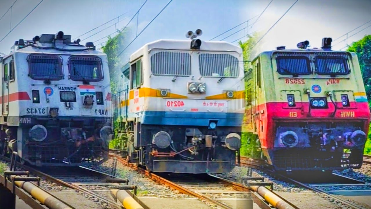 Light Running Diesel & Electric Engine:⚡ [WAP4+WAP7+WDM-4D] Speedy ...