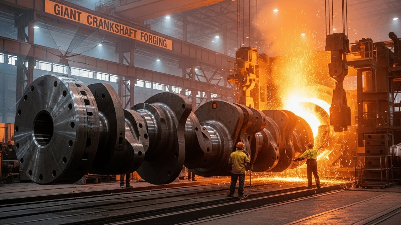 Forging MASSIVE Crankshafts for GIANT Mega Engines (Full Process) - YouTube