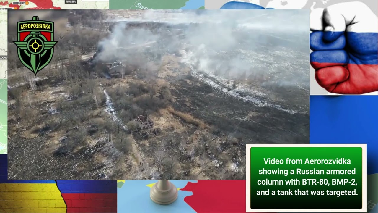 Targeted Russian armored column 4/12/22 - Ukraine Latest News - YouTube