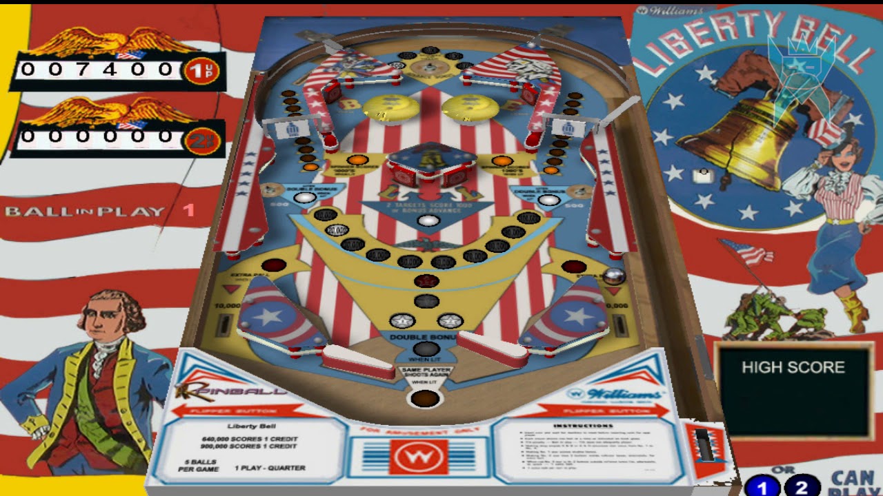 Visual Pinball Showcase - Liberty Bell (Williams) - YouTube