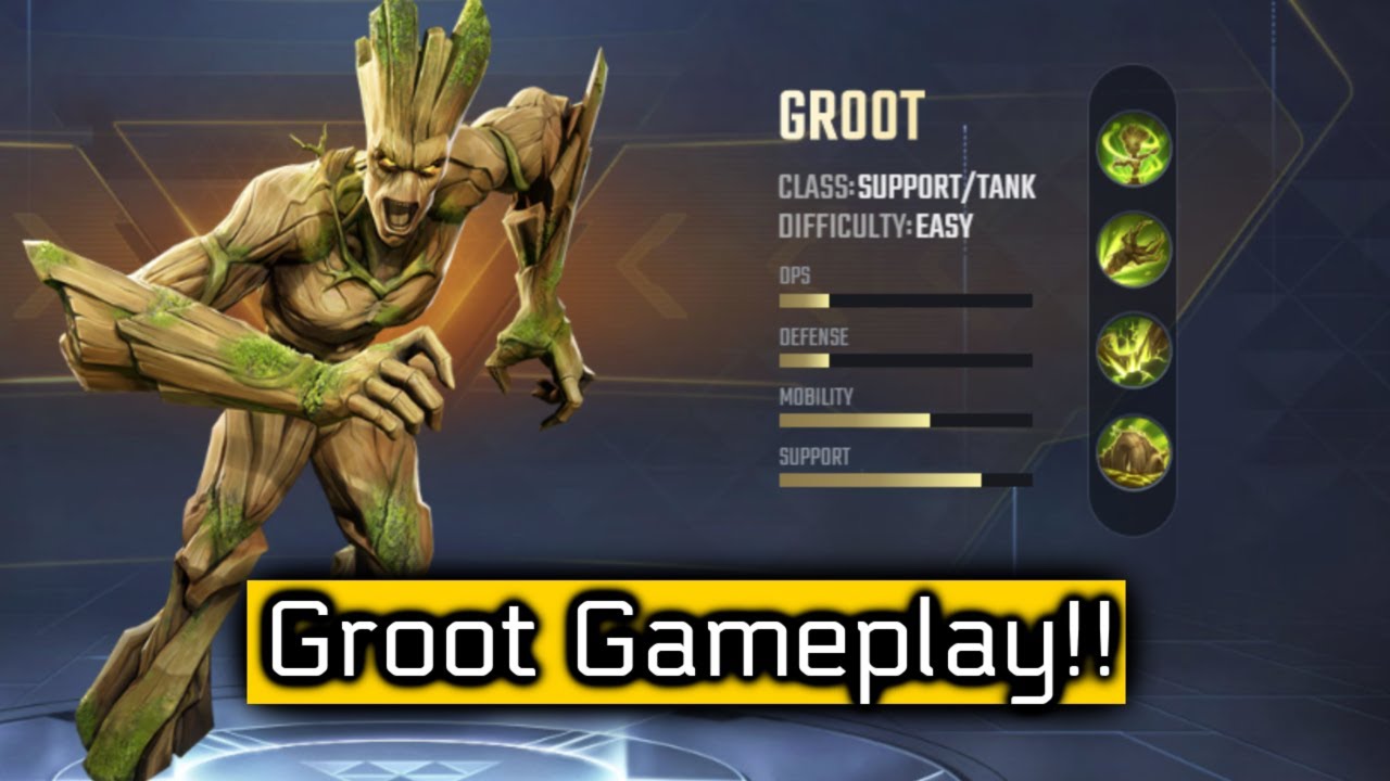 Marvel Super War Groot Gameplay + CHALLENGE?! Saying Only "I am Groot ...