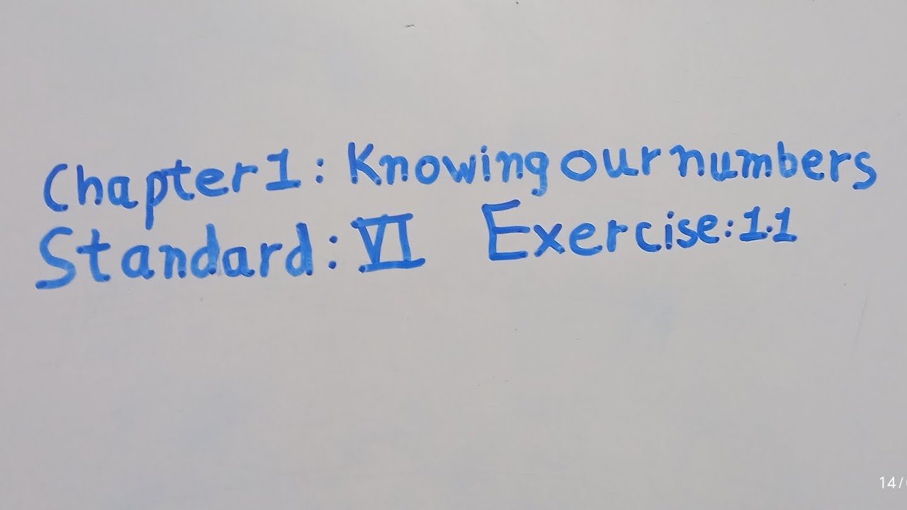 STANDARD 6 MATHS EXERCISE 1.1 SOLUTIONS - YouTube
