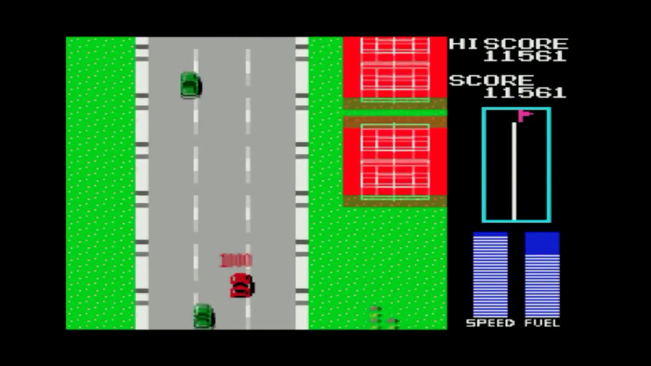 Road Fighter MSX GamePlay Complete 1 miss - YouTube