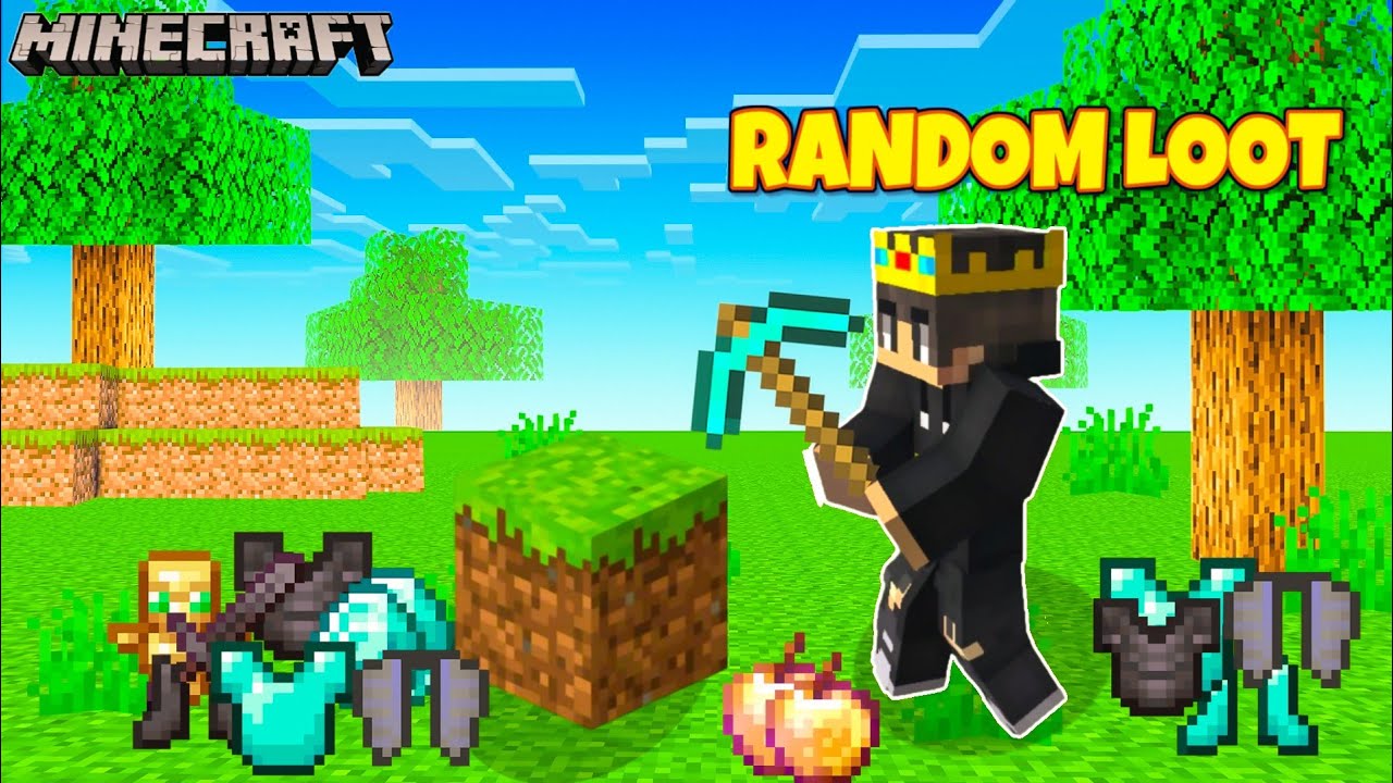 "Minecraft But Every Loot is Random! 🤯 | INSANE Drops!" - YouTube