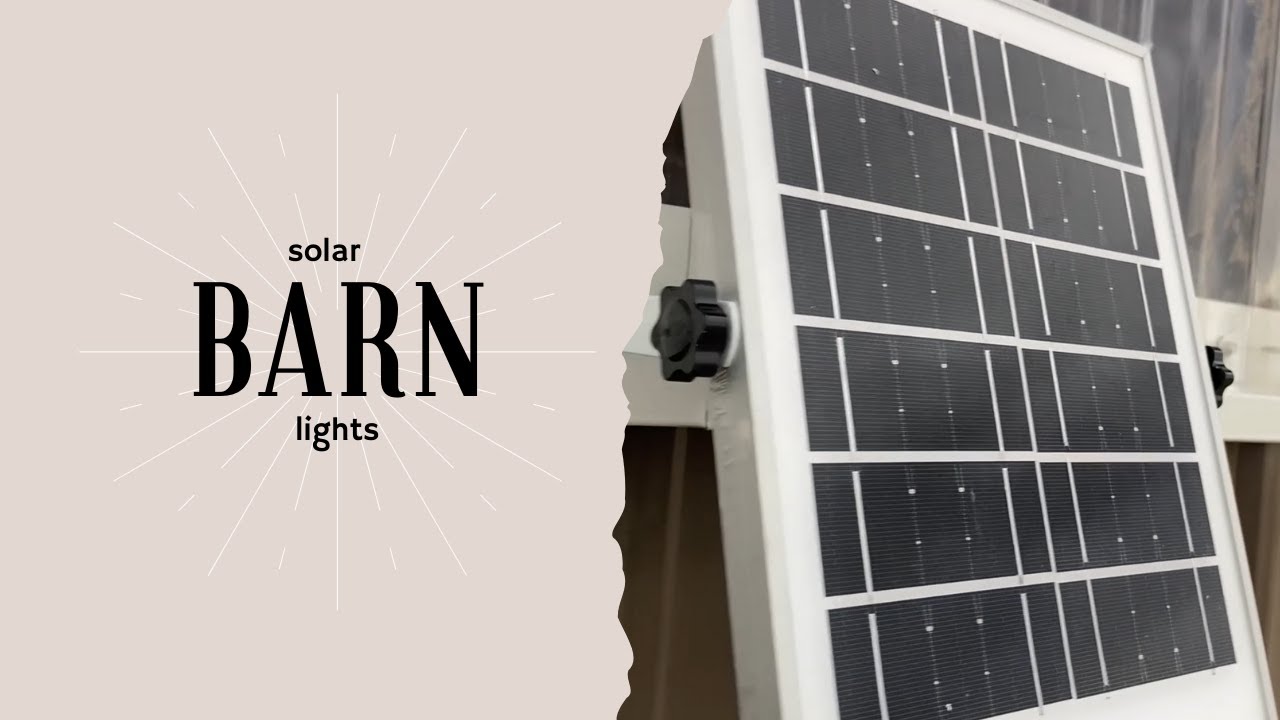 Easy solar barn lights - YouTube