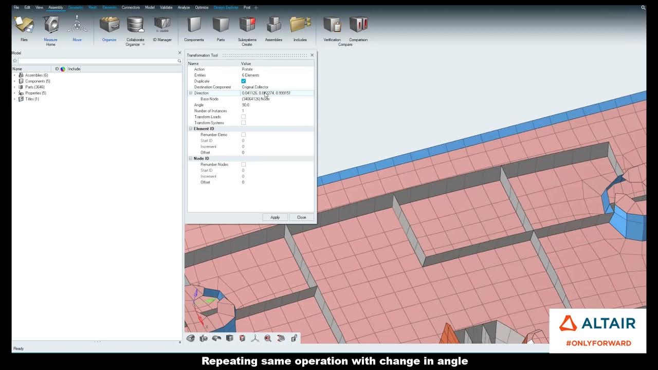 Learn HyperWorks Interface - Transform Rotate - YouTube