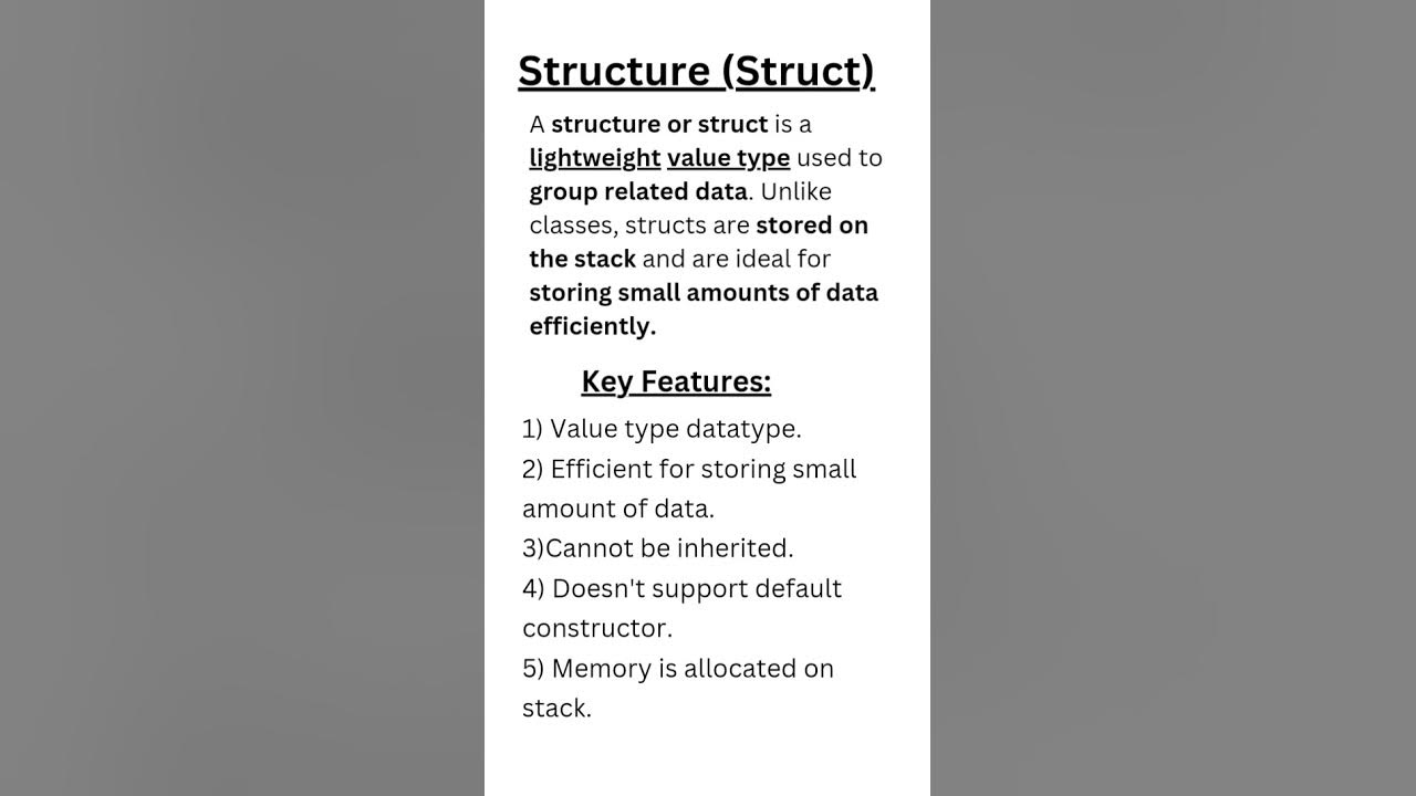 Structure Struct Csharp Structure Struct Shortsfeed Shorts Ytshorts Yt Ytshort