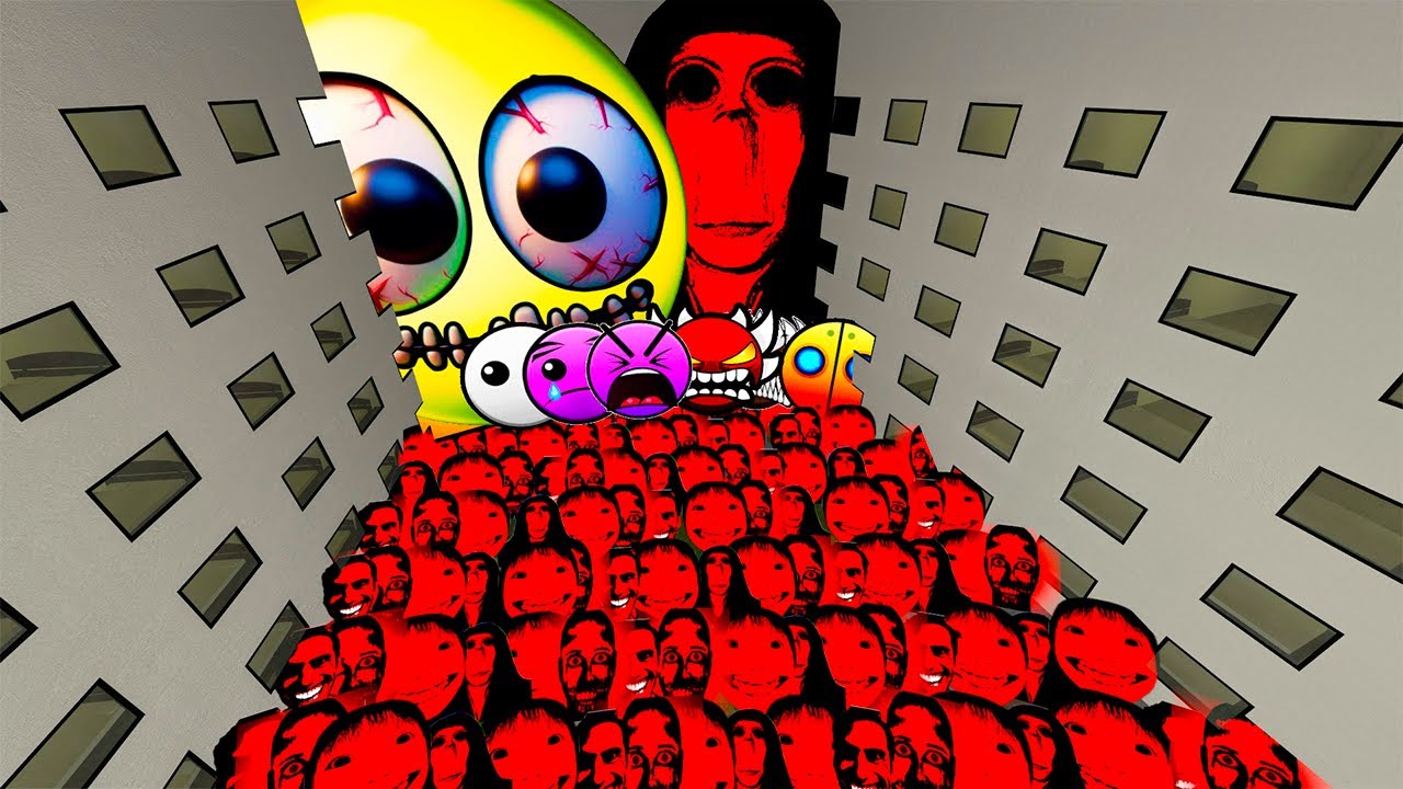 Multicolored Jerma Family Nextbot vs. ME in BACKROOMS in Garry's Mod ...