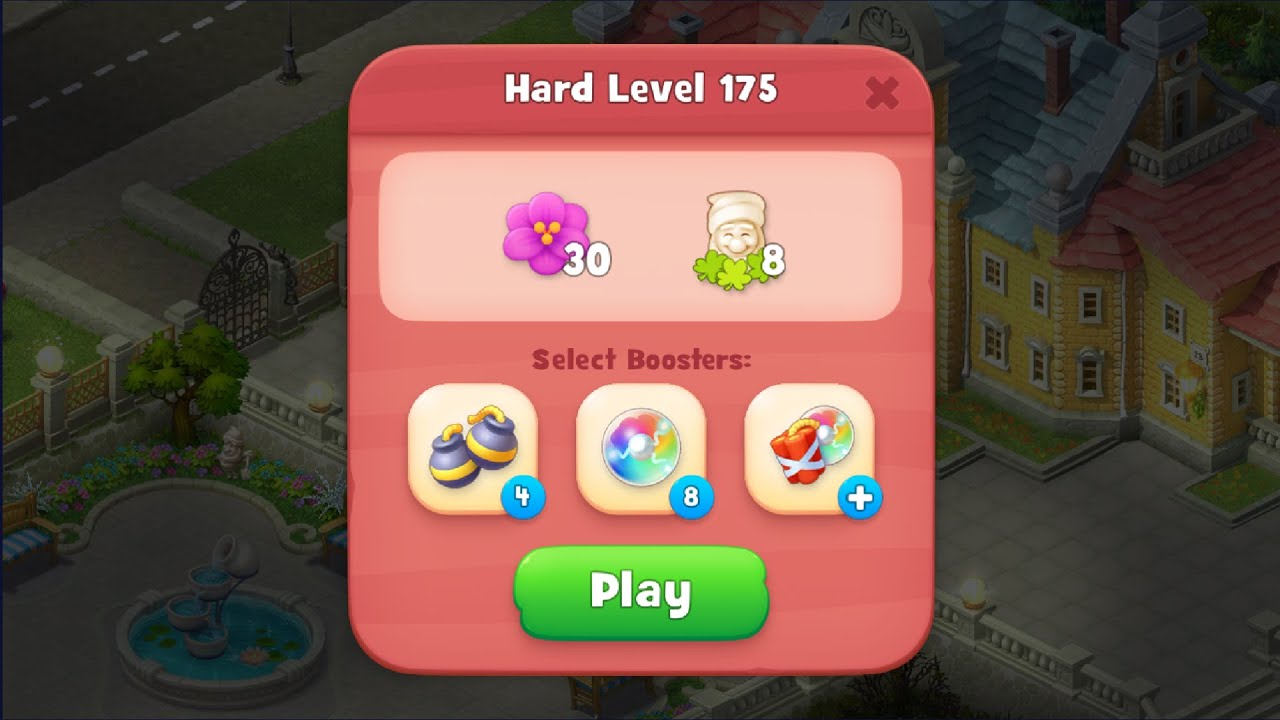 Gardenscapes Level 175 - Hard Level - YouTube