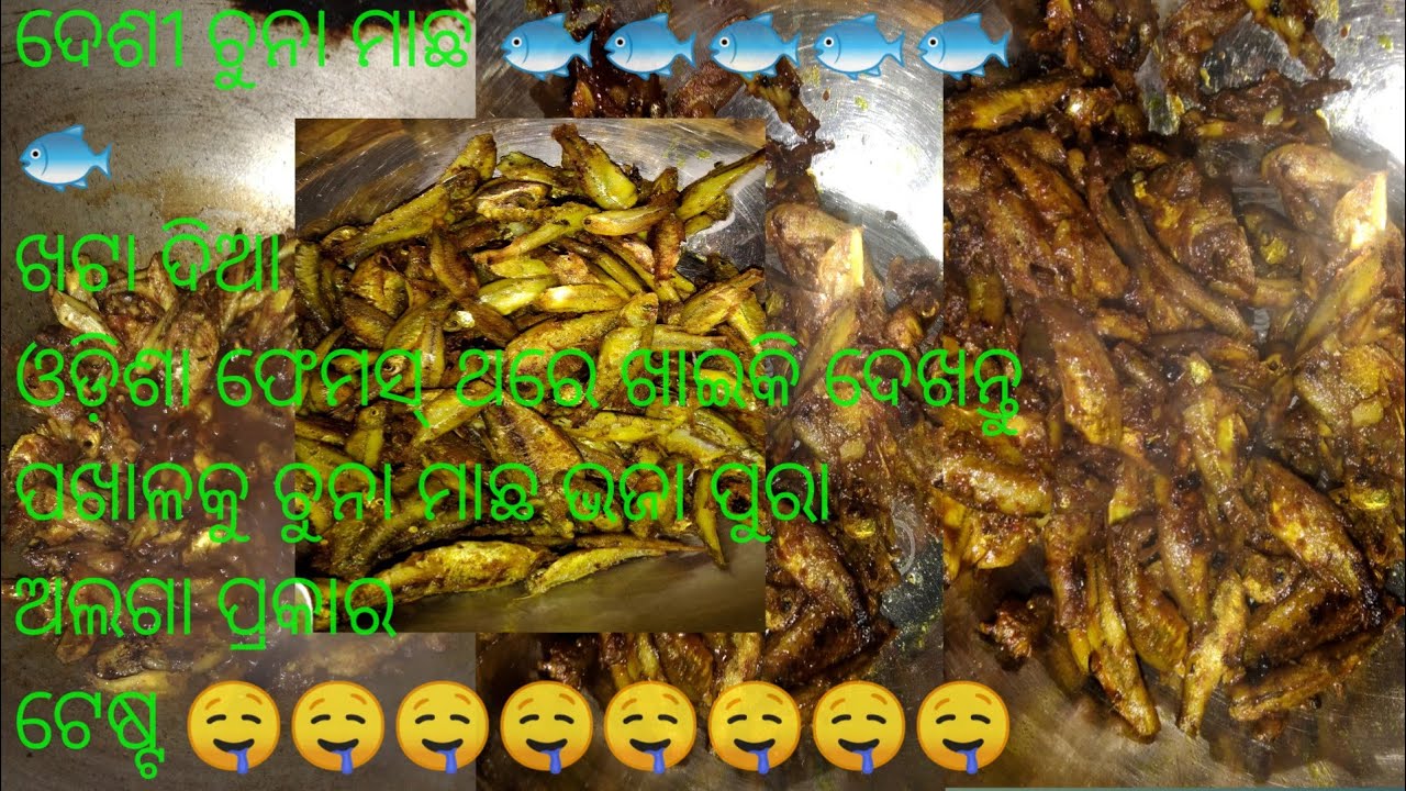 Desi chuna machha khata deya bhaja 🐟🐟 odisha famous chuna machha with ...