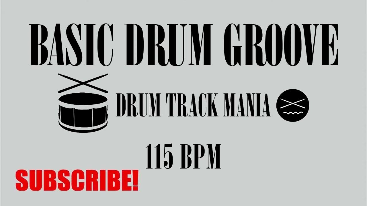 Basic Drum Groove 115 BPM Drum Backing Track - YouTube