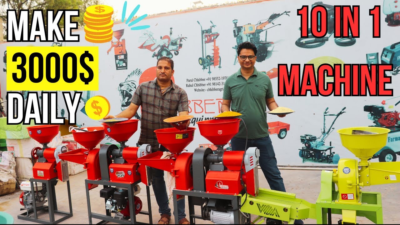 💥mini rice mill + aata chakki + masala grinder10 in 1 machine 2025 😍👌 ...