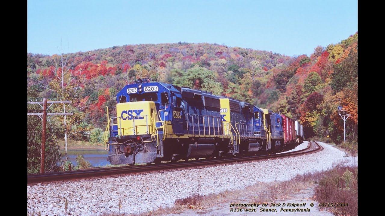 CSX in 1994, Beautiful Fall color, on the CSX Pittsburgh sub, October ...