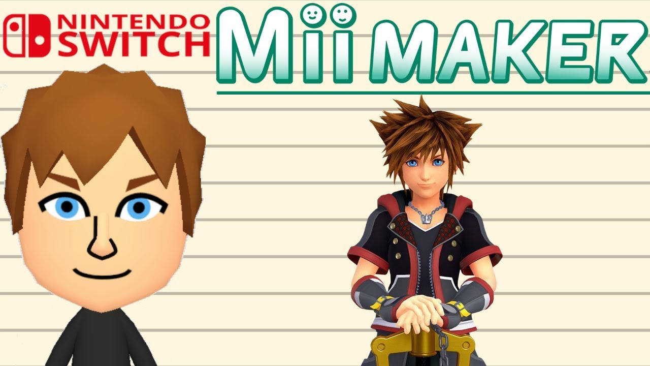 Mii Maker How to Create Sora From Kingdom Hearts III - YouTube