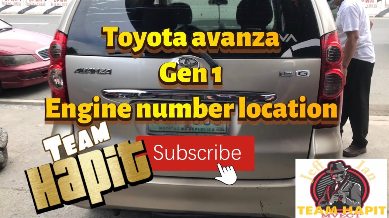 Toyota avanza | GEN 1 | engine number location - YouTube