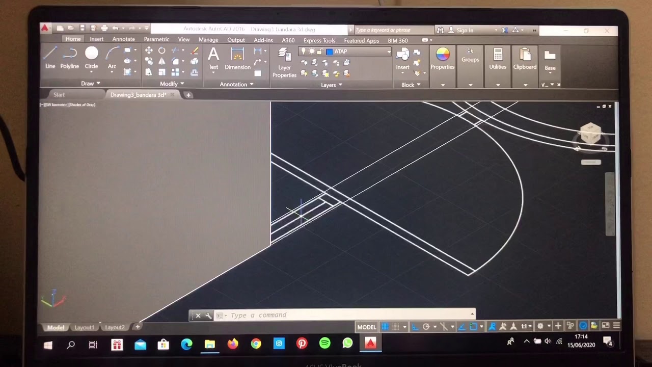 Menggambar Denah Terminal Bandar Udara 3D Part 3 - YouTube