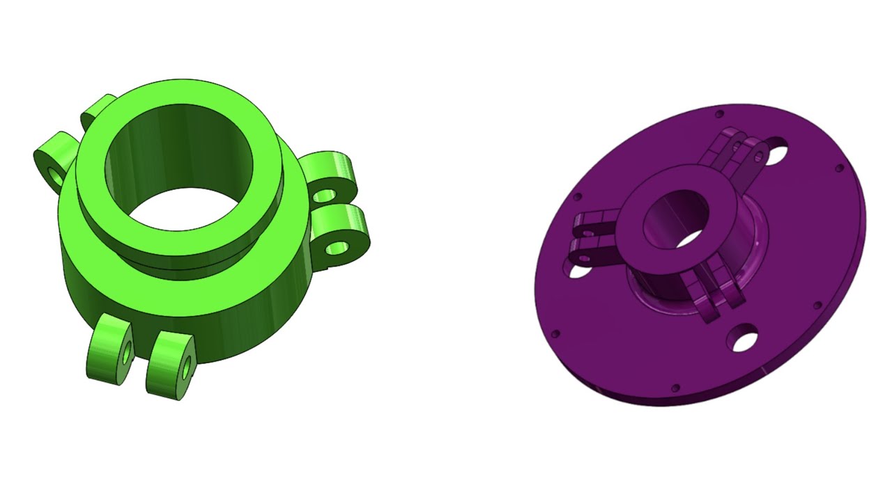 making cover and sliding sleeve of multiple disc clutch in solidworks ...