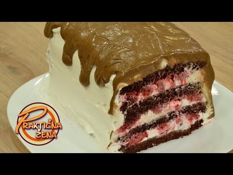 Praktična žena - Kremasta torta od malina i kakao praha