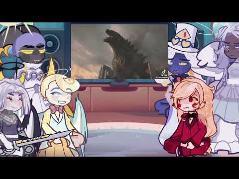 Hazbin Hotel Angels react to Godzilla | Lucifer | Gacha life 2 | part 2