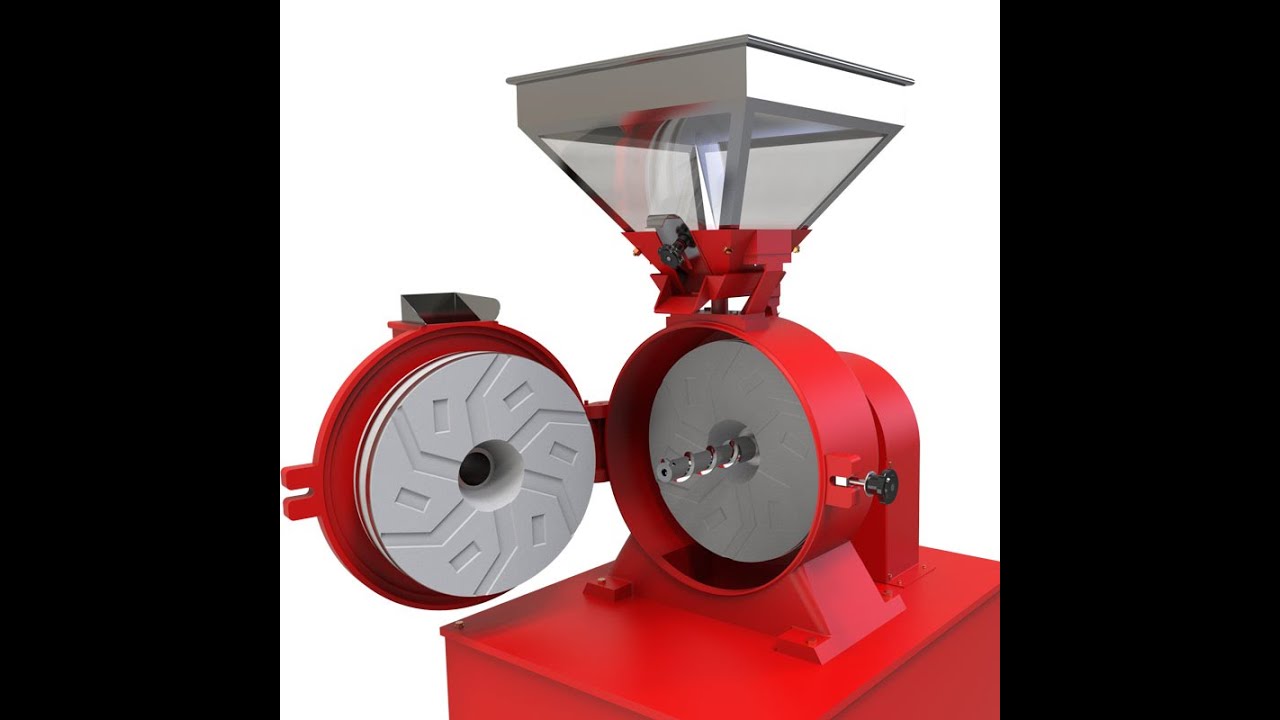 Toper TD50 stone mill - YouTube