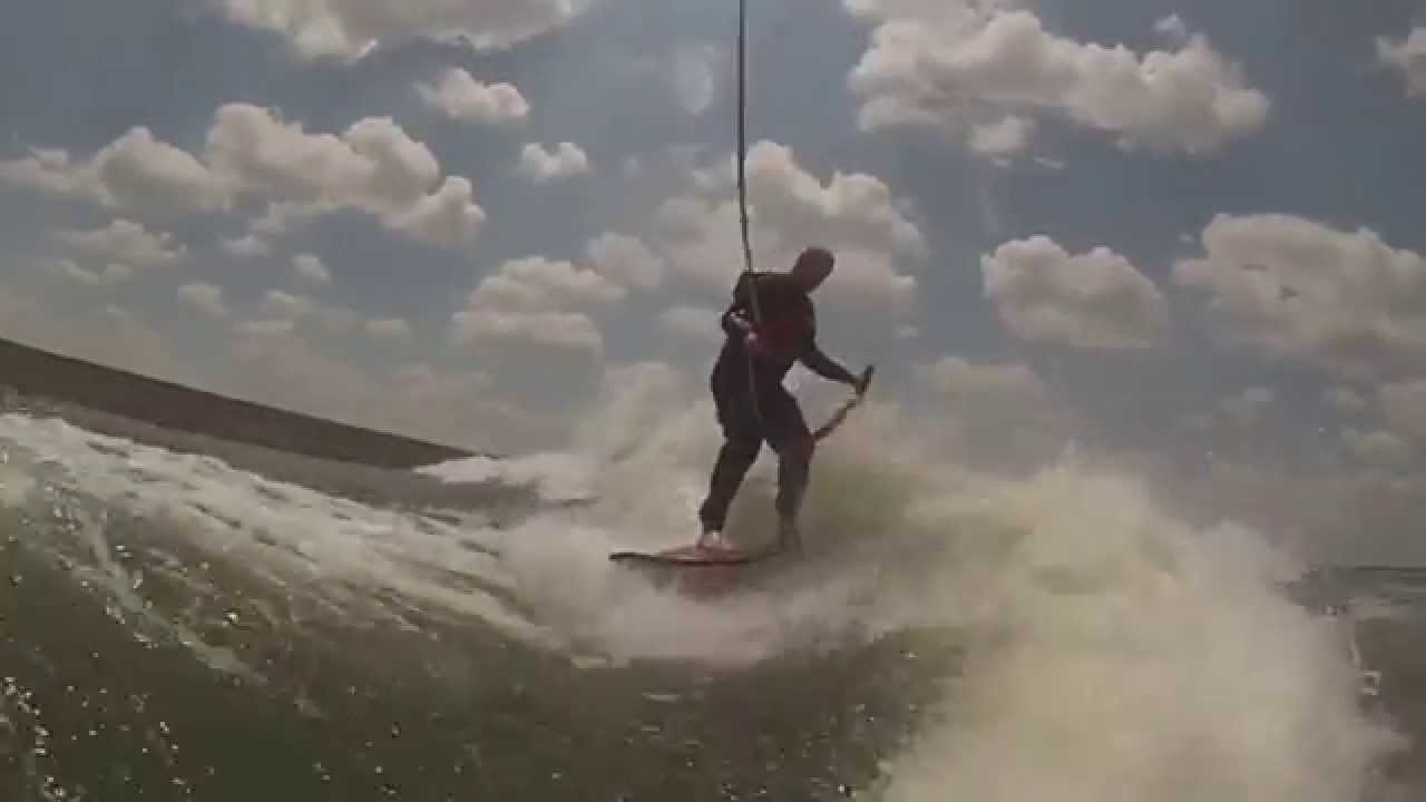 Wake Surfing Lake Lewisville May 2015 in a MB Sport F22 with Go Surf ...