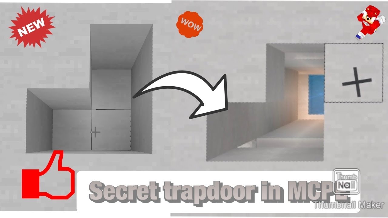 How To Build A Working Piston Trapdoor In Mcpe Mcpe 2020 Redstone 1781