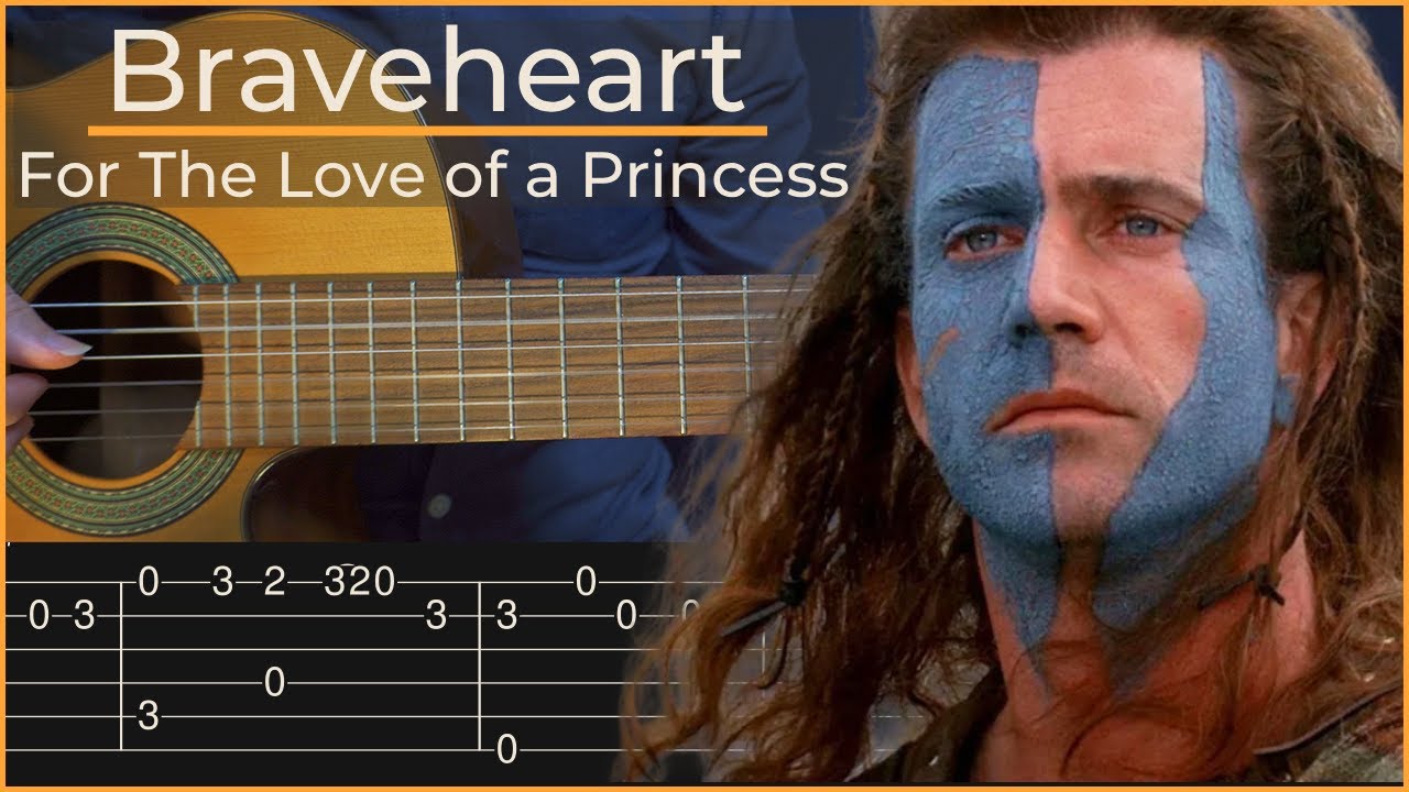 Braveheart - For the Love of a Princess (Simple Guitar Tab) - YouTube