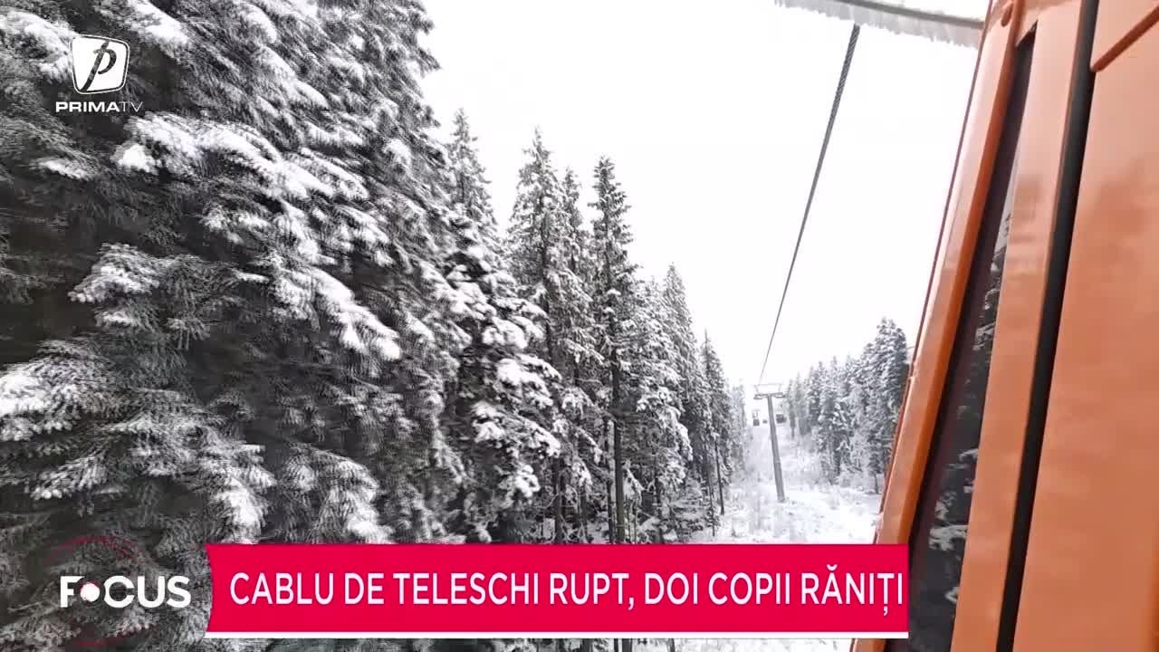 Cablu de teleschi rupt, doi copii răniți - YouTube