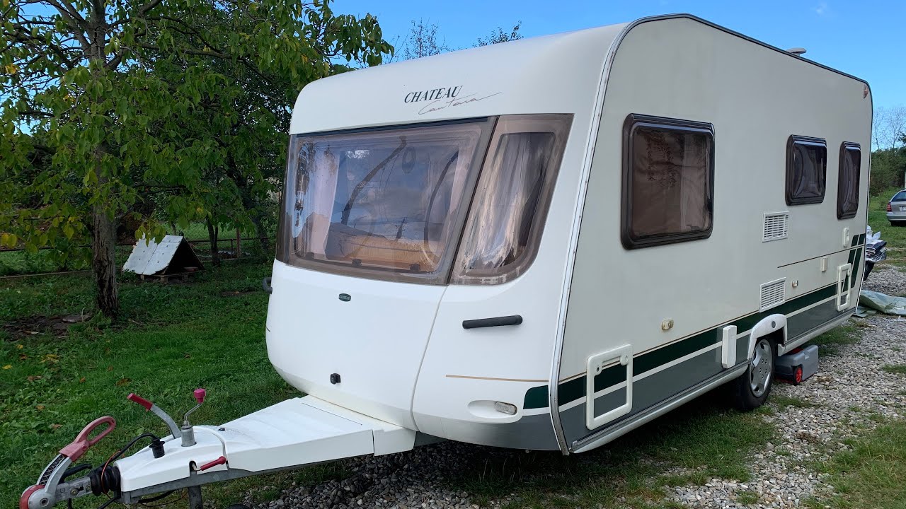 (Prezentare Rulota) Chateau Cantara 470, an 2003, cabina de dus, boiler ...
