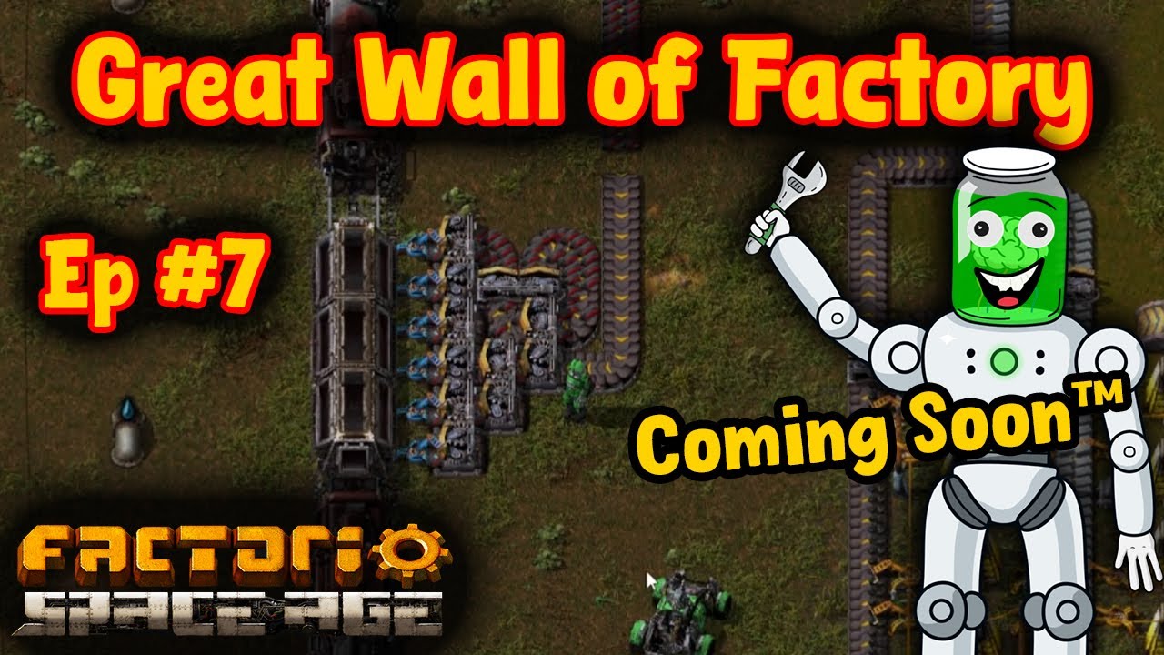 The Great Wall of Factory | Let's Play Ep7 | FACTORIO SPACE AGE - YouTube