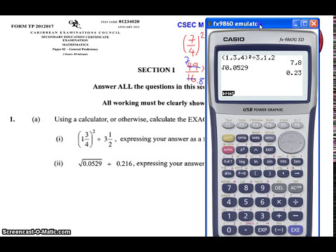 COMPUTATION CXC/CSEC MATHS PAPER 2 - YouTube