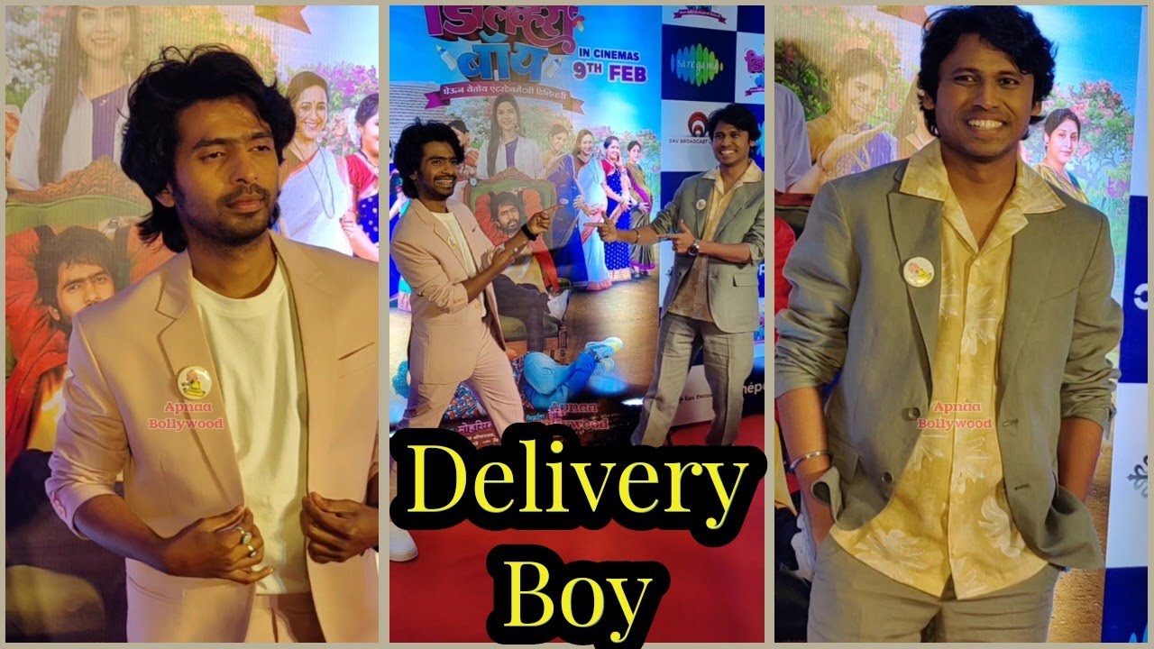 Prathamesh Parab with Prithvik Pratap at Their Marathi Movie Delivery ...