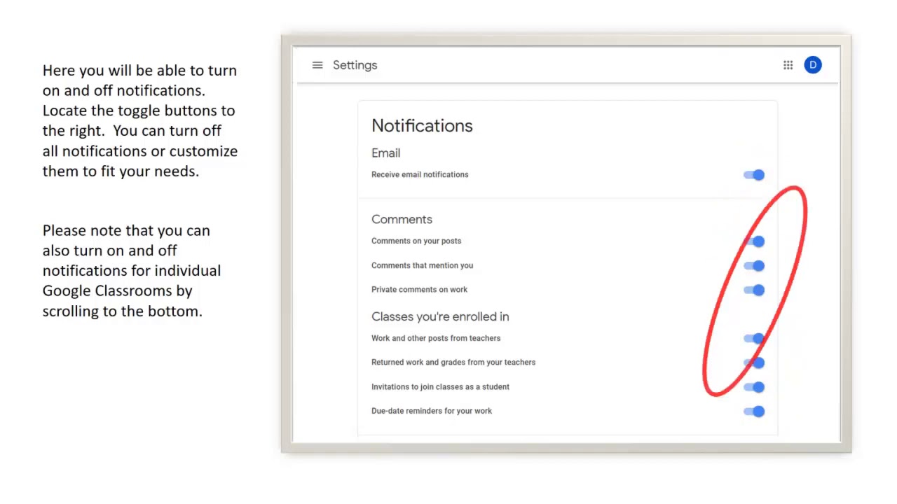 How to Manage Google Classroom Notifications - YouTube