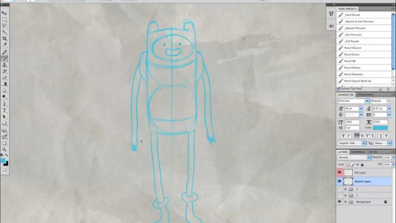 How to Draw Finn the Human (Adventure Time) - YouTube