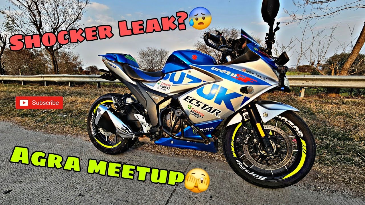 Suzuki Gixxer SF250 Shocker Leak😰100+ AGRA Riders on Road😈Crazy Line-up ...
