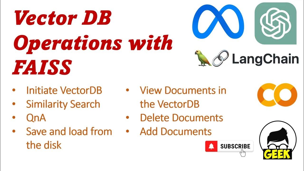 VectorDB Operations with Faiss (View, Add, Delete, Save, QnA and Similarity Search) via ...