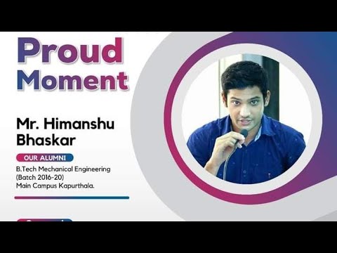 Himanshu Bhaskar UPSC 308 AIR Rank.Student of I K Gujral Punjab Technical University - YouTube