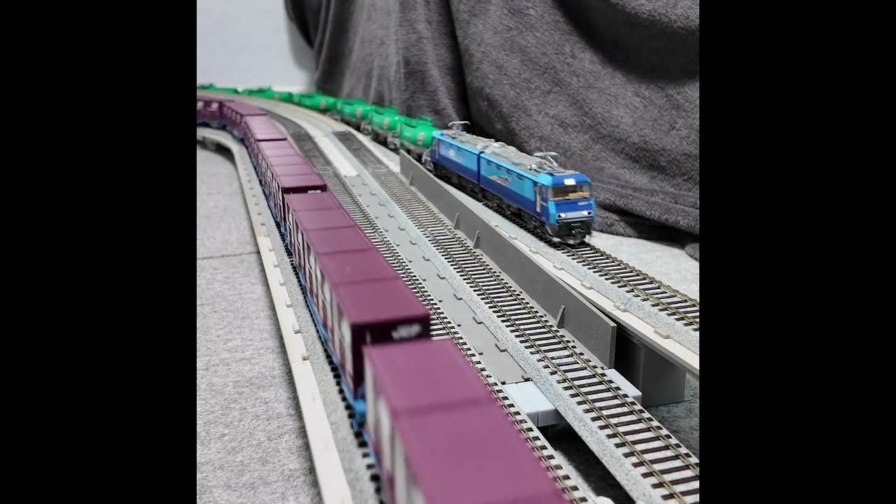 Hoscale 複線八の字レイアウト EH200 EF210 【OsmoPokect3】 part 1 - YouTube