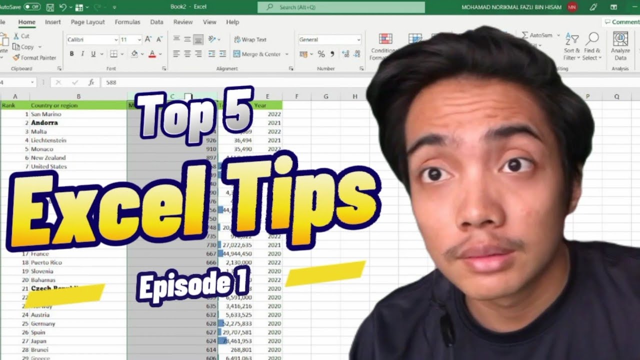 Top 5 Excel Tips Episode 1 - YouTube