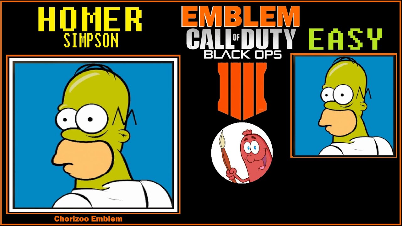 BO4 EMBLEM HOMER SIMPSON TUTORIAL COD: BLACK OPS 4 EASY - YouTube
