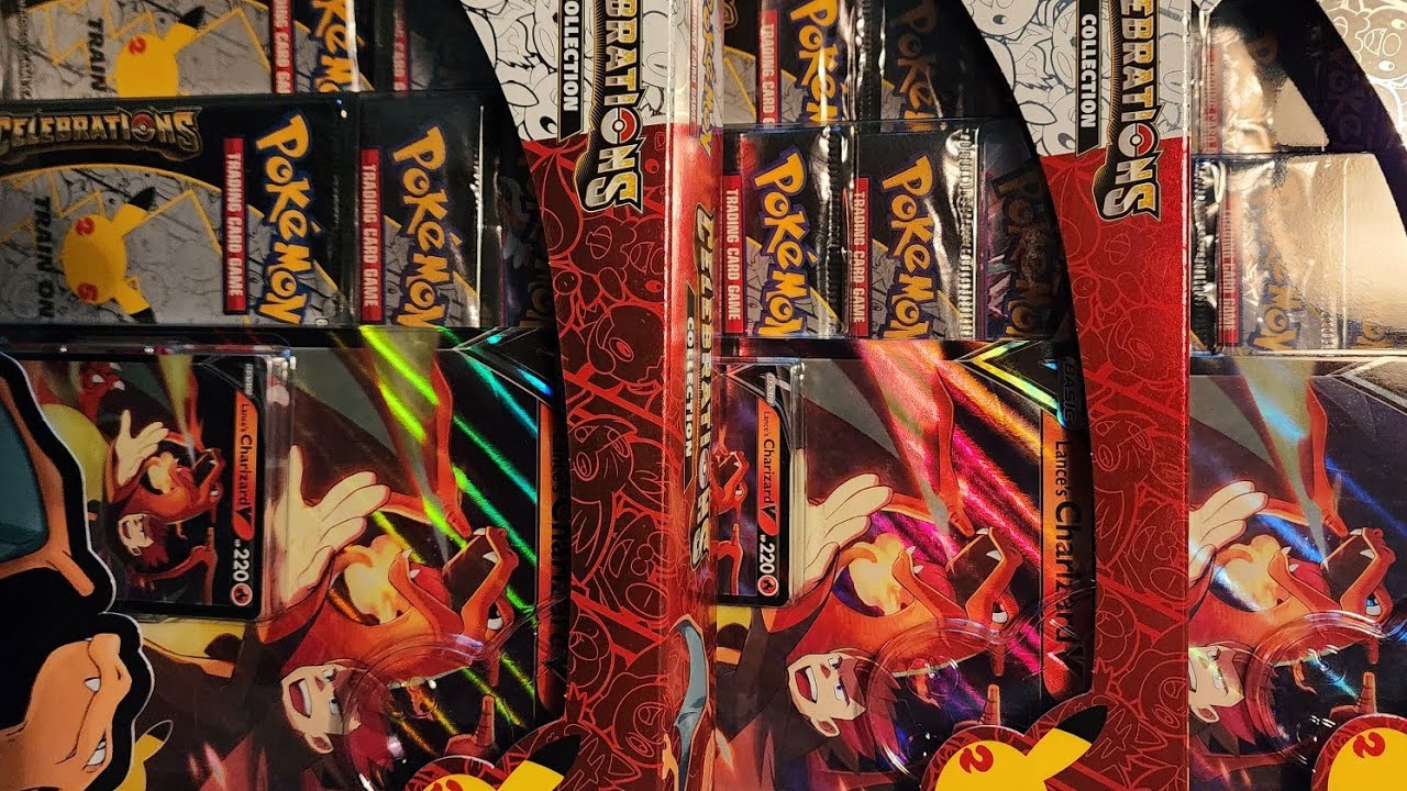 3 Lance's Charizard V Celebrations Collection Boxes - Pokemon Cards ...
