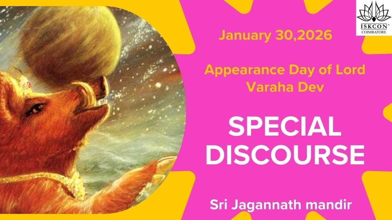 Appearance of Lord Varahadeva - Special Discourse - HG Sankarshan Gaura ...