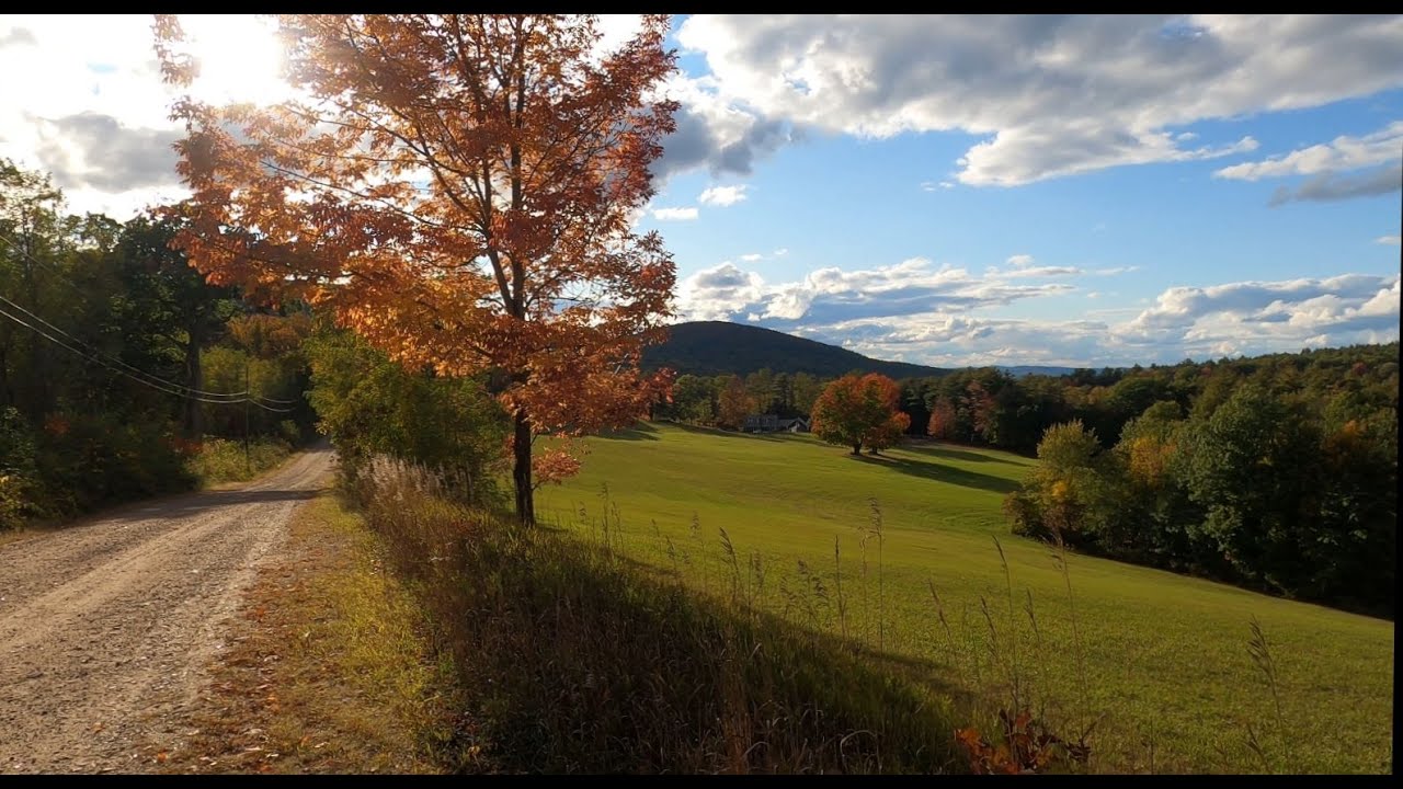 Autumn Road Walk in New Hampshire: late afternoon walk featuring ...