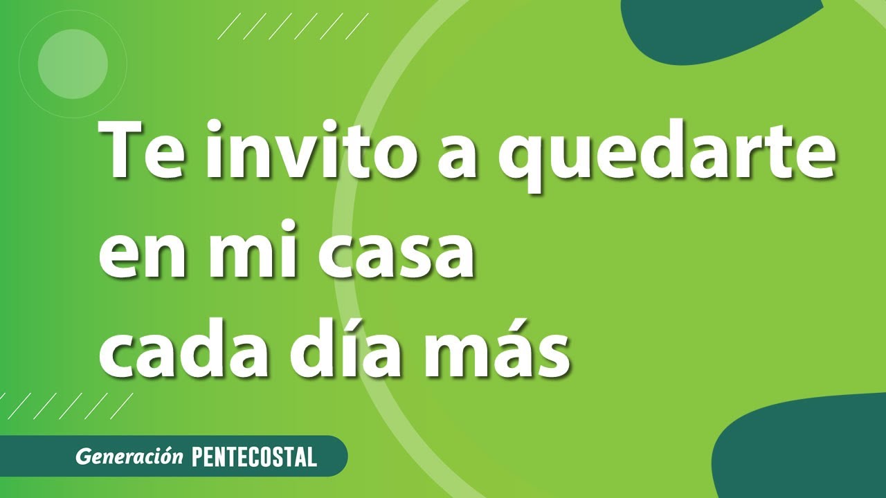 TE INVITO QUEDARTE EN MI CASA - Abraham fue amigo de Dios - JORGE ELIAS ...