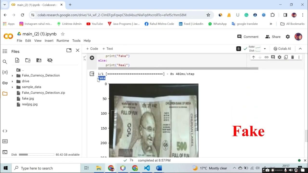 Fake Currency Detection Using Python Final Year Project 2025 - YouTube