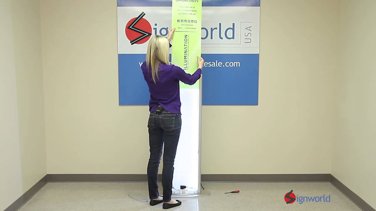 Floor Standing Light Box Sign - YouTube