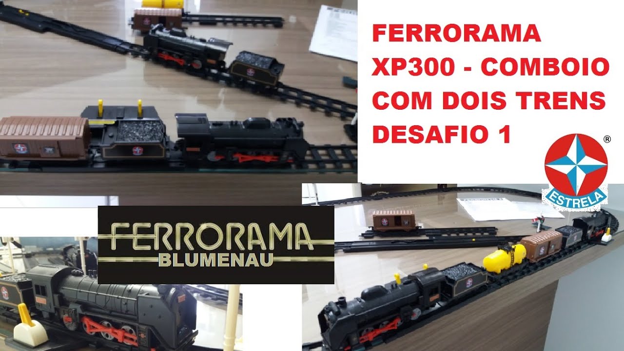 FERRORAMA ESTRELA XP300 - COMBOIO COM DOIS TRENS - DESAFIO 1 - YouTube